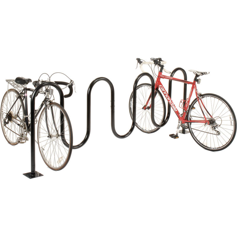 Wave Bike Rack WMBR04, Black Coating, 9-Bike - Tailongrise