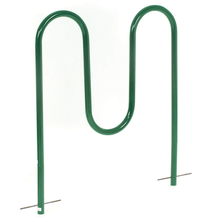 Wave Bike Rack, Green, 5-Bike, Blew Ground Mount - Tailongrise