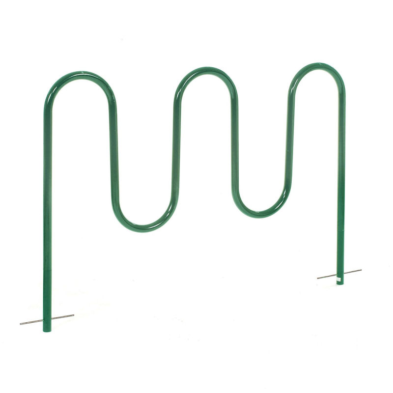 Wave Bike Rack, Green, 7-Bike, Blew Ground Mount - Tailongrise